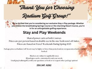 Radium Golf Group | Packages and Specials | BC's Premier Golf Destination